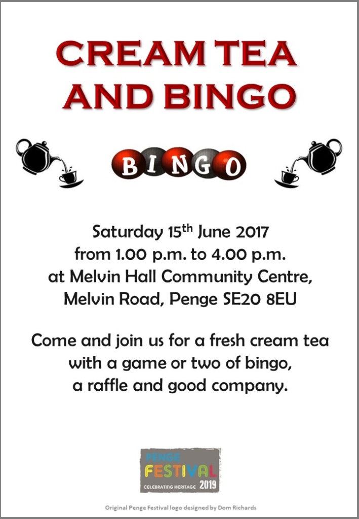 Cream Tea and Bingo 2019 - Penge Festival 2025